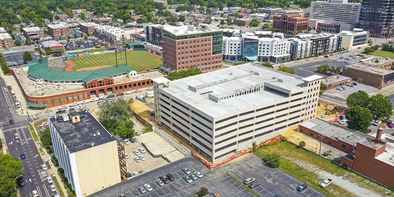 Eugene Street Parking Deck Rounding Third – Parking